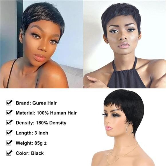 Hair | Guree Hair Pixie Cut Hair Wigs None Lace Front Wig Short Pixie ...